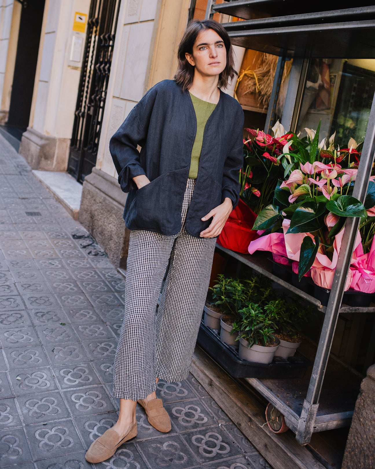 SARAH fit and flare linen pants – notPERFECTLINEN